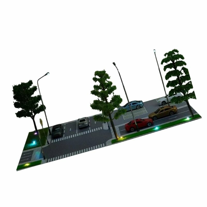 Архитектурная модель сцены из песочного стола в масштабе 1:87