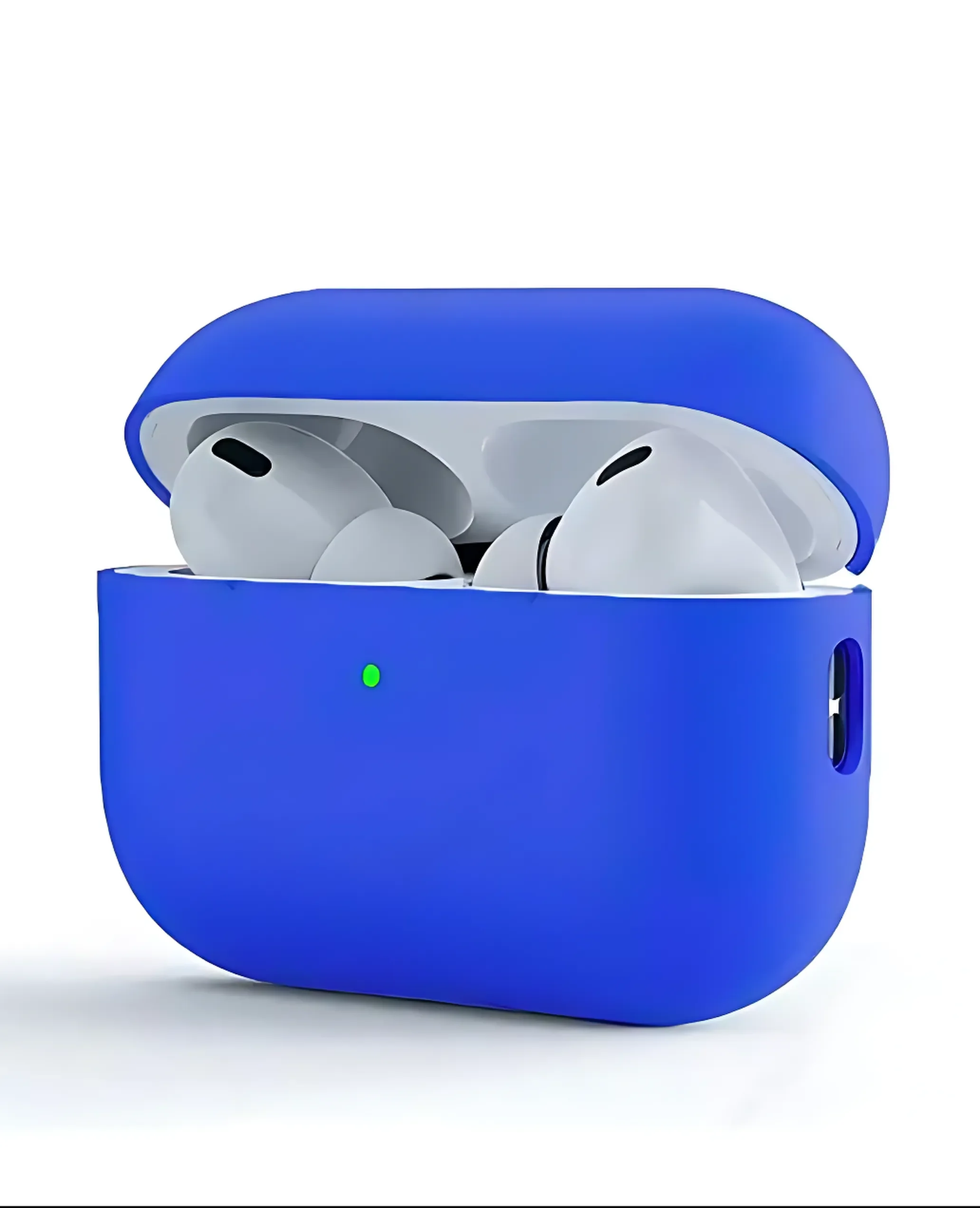 Силиконовый чехол (футляр) со шнурком для наушников Apple AirPods Pro 2/ кейс на аирподс про 2, цвет Ярко-Голубой