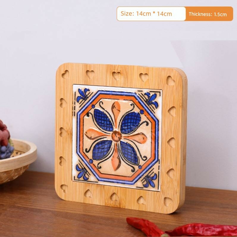 Термоизоляционный коврик для обеденного стола из бамбука, деревянный коврик для стола, коврик из цельного бамбука для