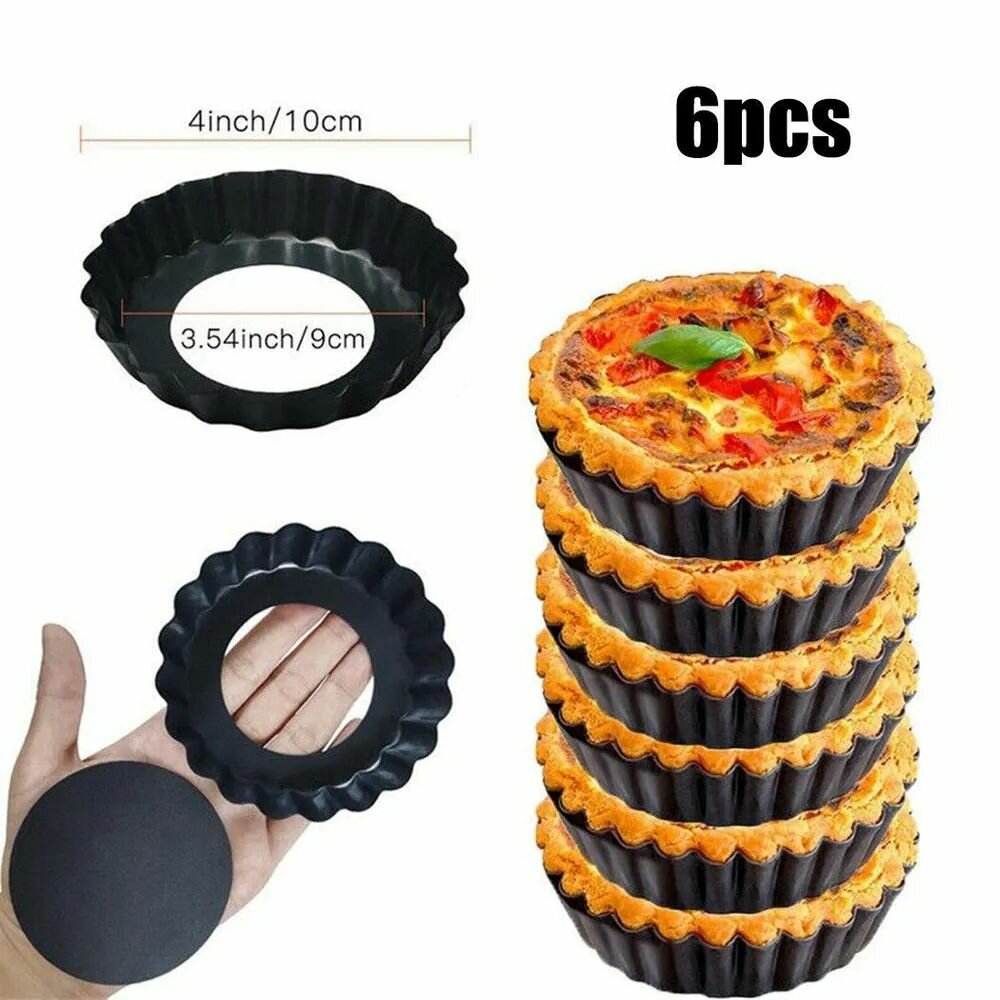 Форма для выпечки, Круглая, 10 см x 10 см, 6 шт