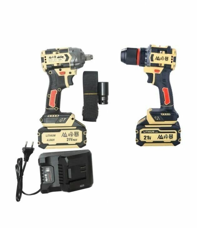 Эксклюзивный набор инструмента FengBao 2в1 с двумя аккумуляторами 21В 4.0Ач