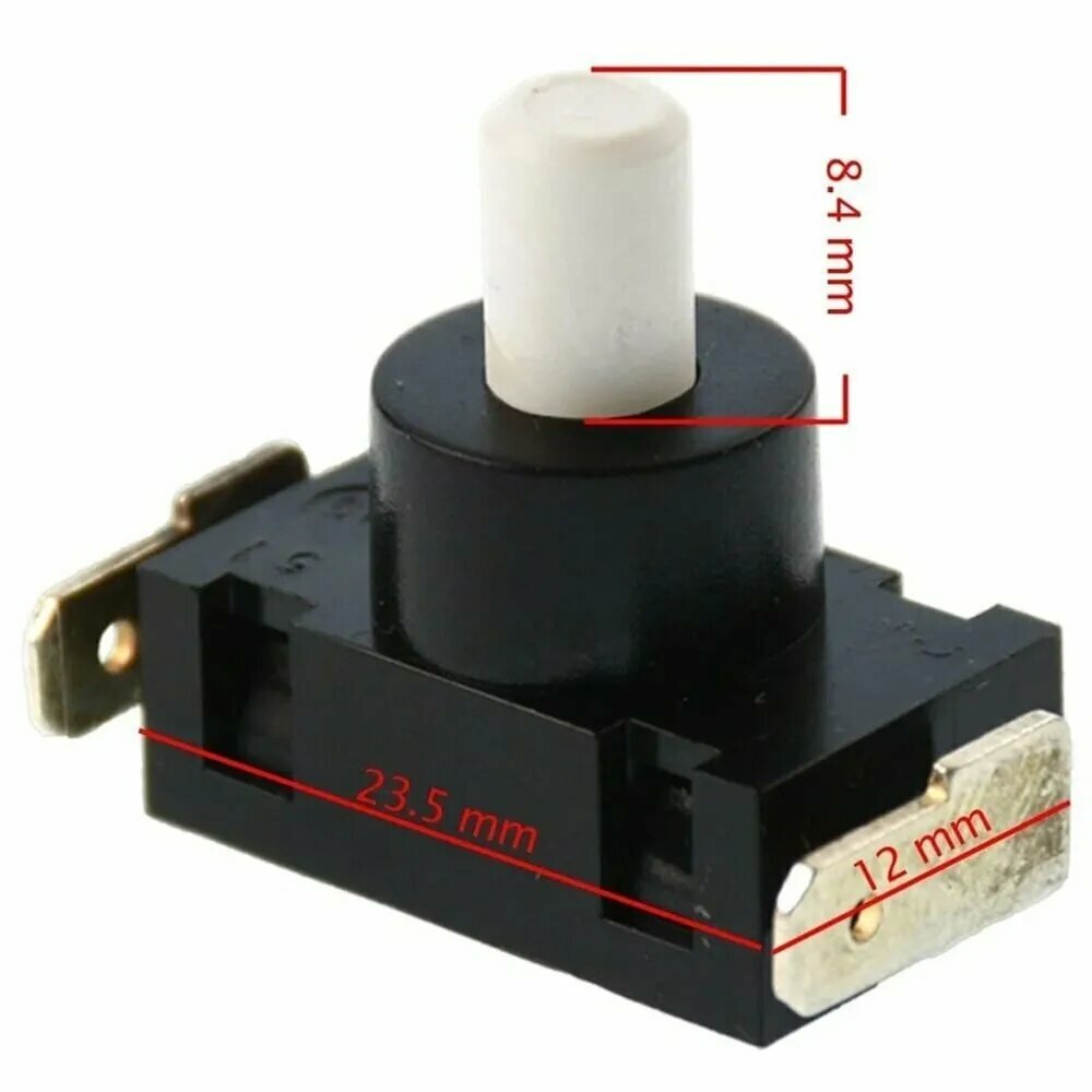 Универсальный Выключатель (Кнопка Включения/Выключения) для Пылесоса с Вертикальными Клеммами