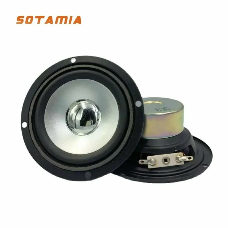 SOTAMIA 2Pcs 3-дюймовый Полнодиапазонный Динамик 4 Ом 10 Вт для домашнего кинотеатра, DIY Hifi Стерео Bluetooth Динамик