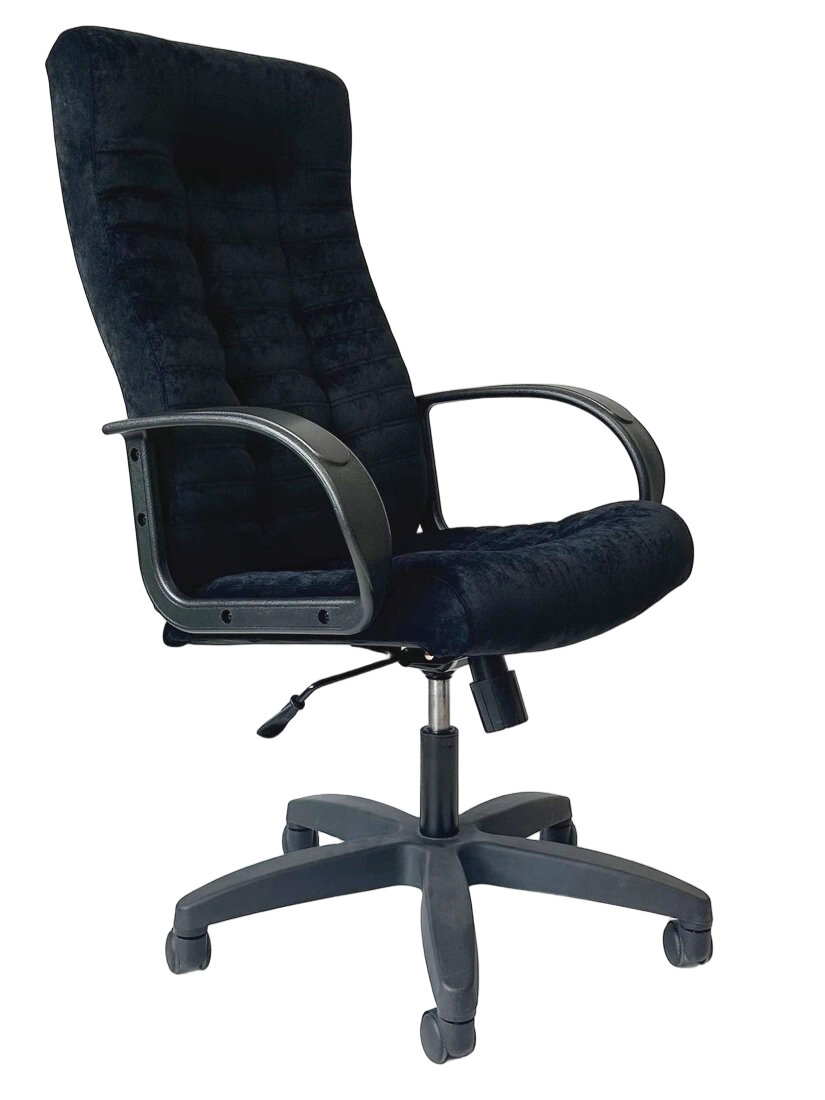 Кресло руководителя StylChairs Атлант Люкс, обивка велюр, цвет чёрный
