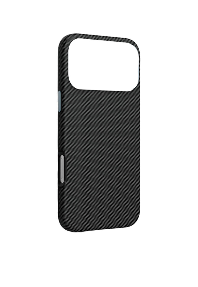 Чехол iPhone 17 Pro Max KEEPHONE KEVILAR CAISER MagSafe Карбон арамидное волокно 1500D, 38 шт. магнитов N52-10Н — Black