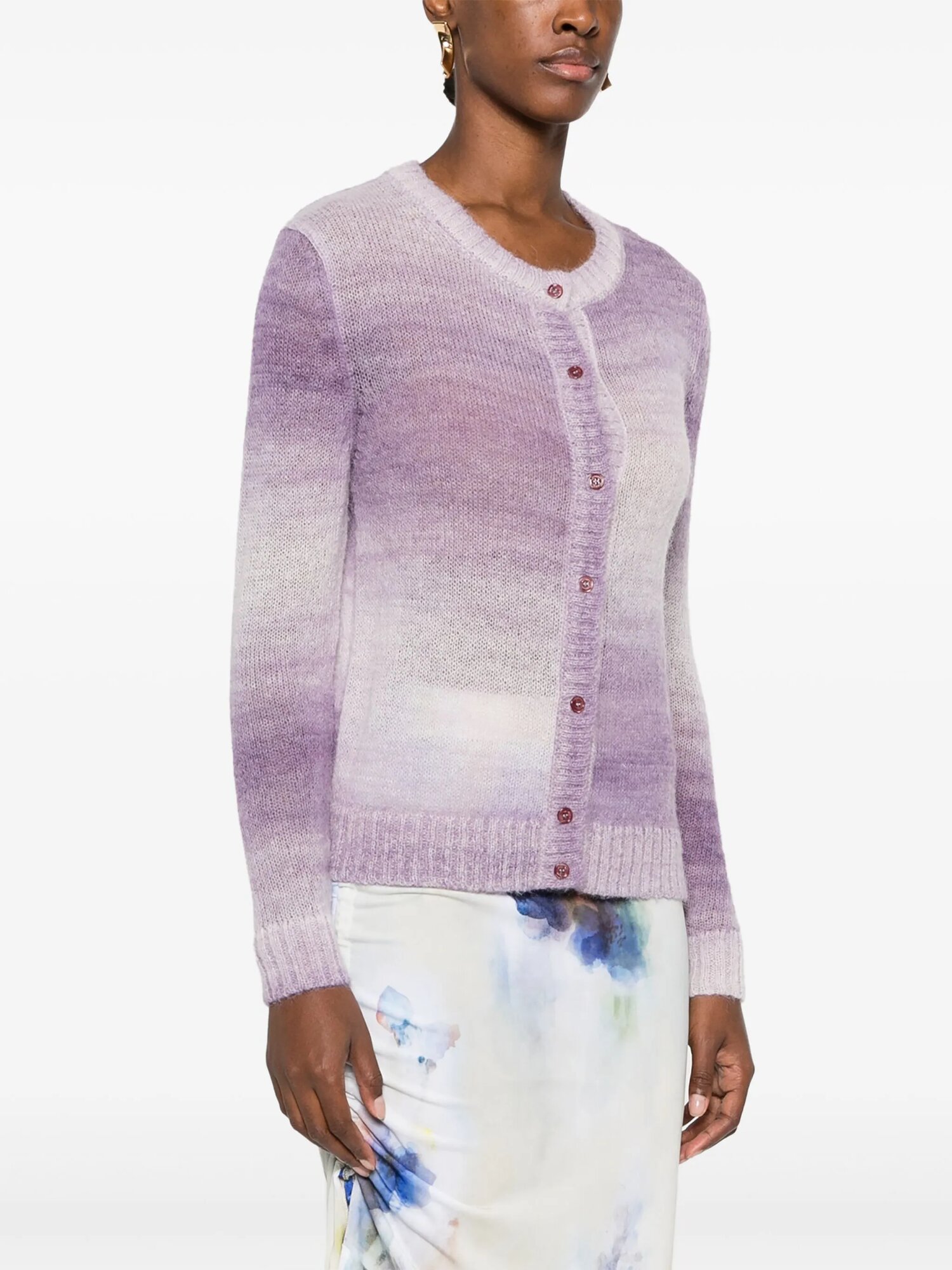 Кардиган Missoni Alpaca-blend cardigan, размер 42, фиолетовый — фото 1