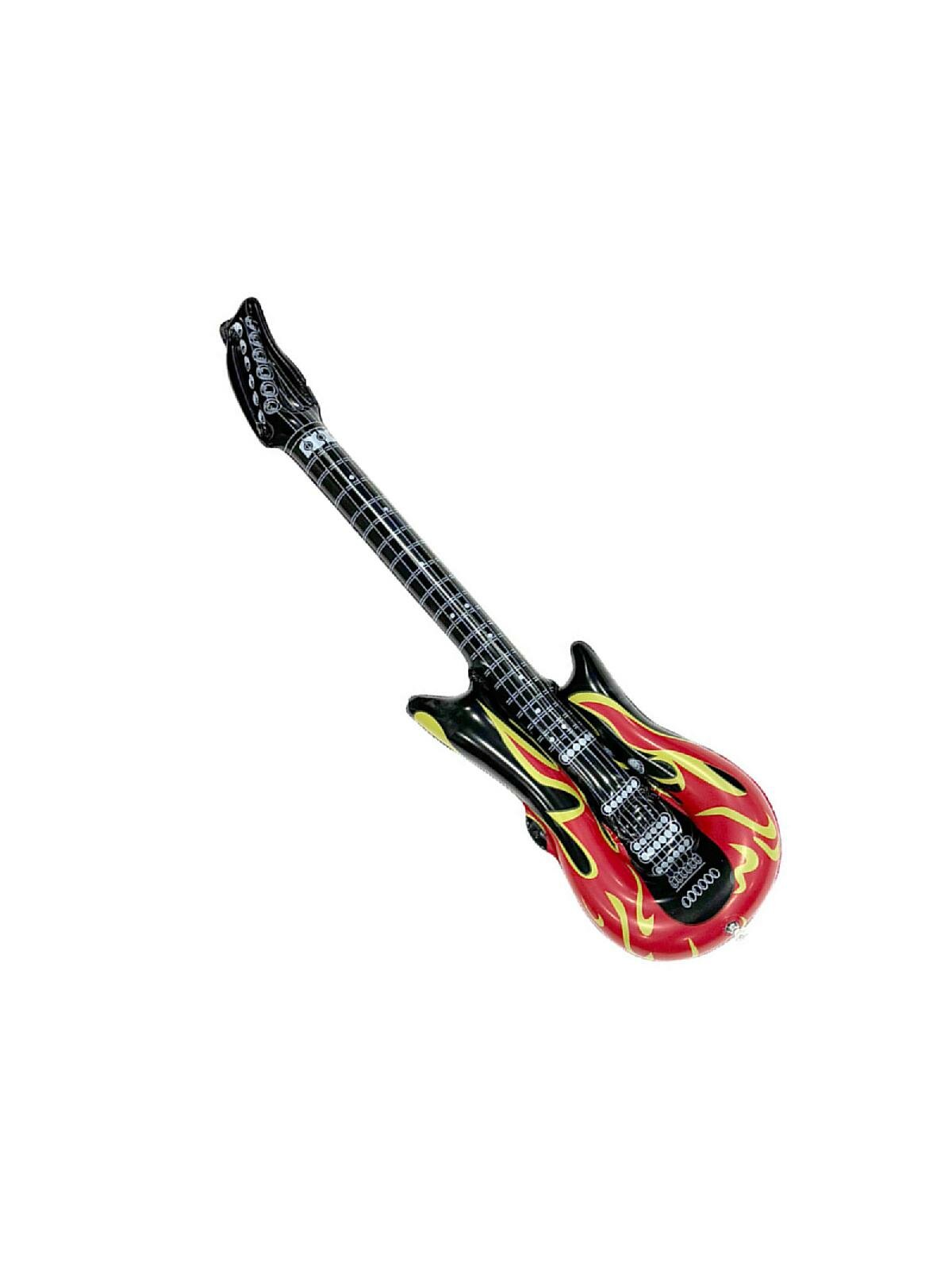 Надувная гитара с пламенем, имитирующая детскую вечеринку, надувной музыкальный инструмент, игрушка