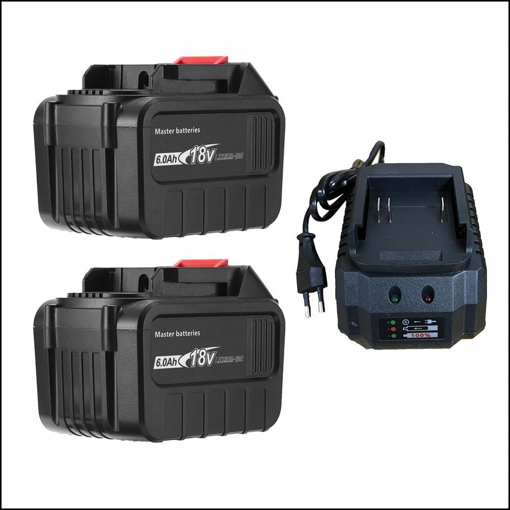 Аккумулятор Heimerdinger 18V 10C 2* 6.0А, зарядное устройство + фильтр для пылесоса LB130