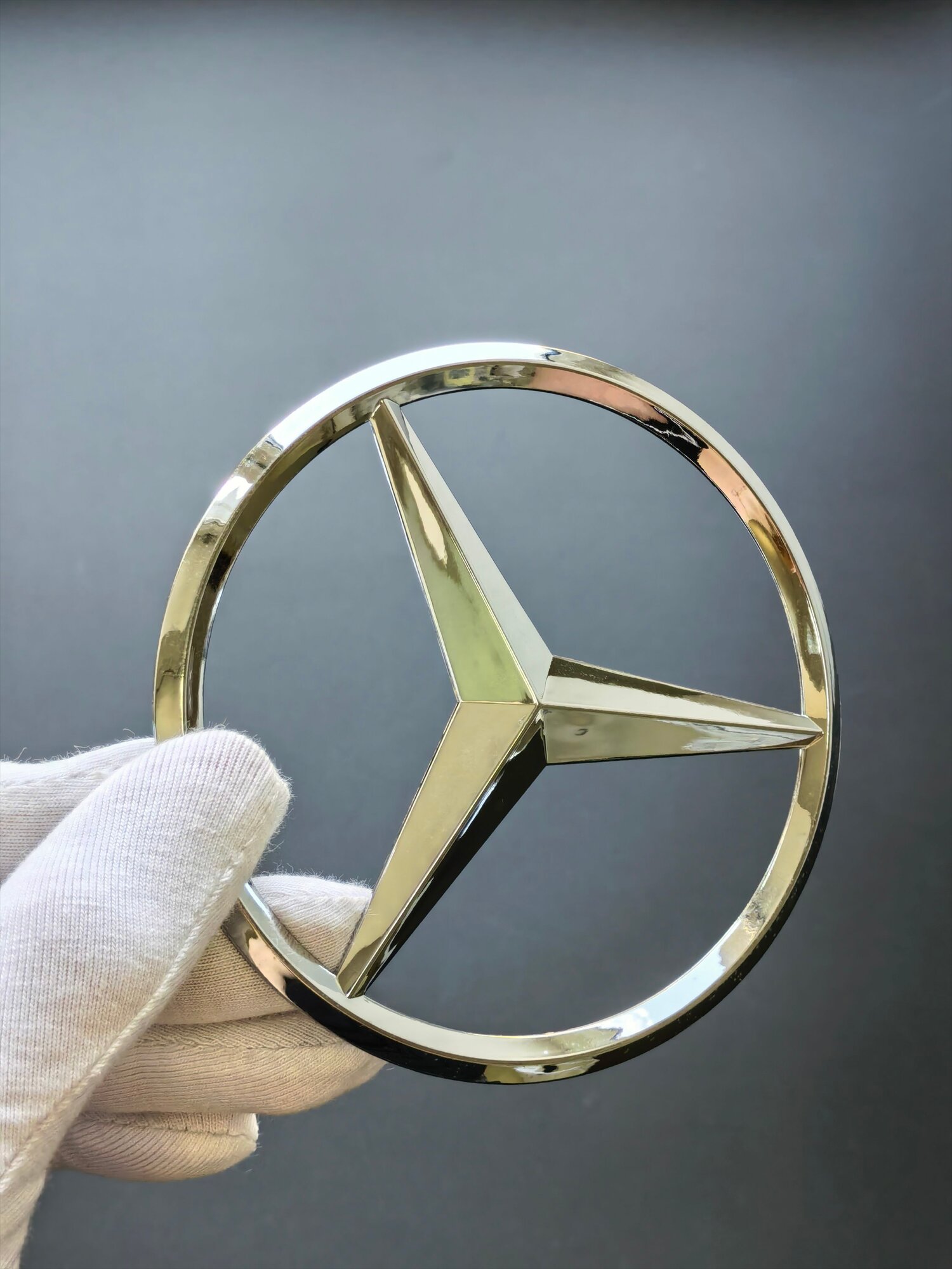Эмблема для Mercedes A 166 817 00 16 хром 1шт. Шильдик значок на багажник Мерседес 90мм