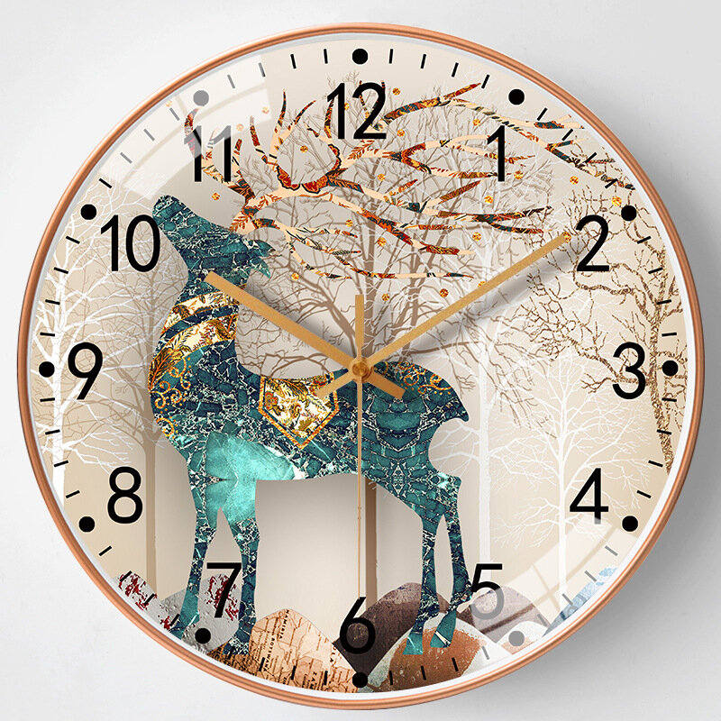 8 inch 20cm children mute wall clock home living room bedroom wall clock wholesale quartz movement organic glass mirror public place suitable 8 inch