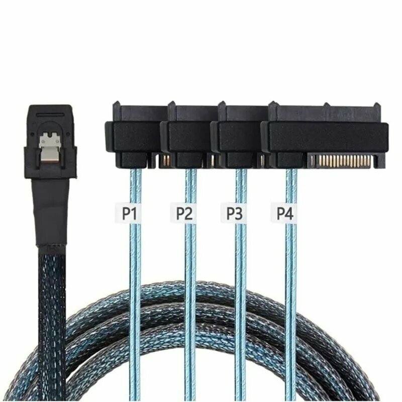 Кабель передачи данных Mini Sas Sff8087 на 4 жестких диска сервера Sff8482 05 м
