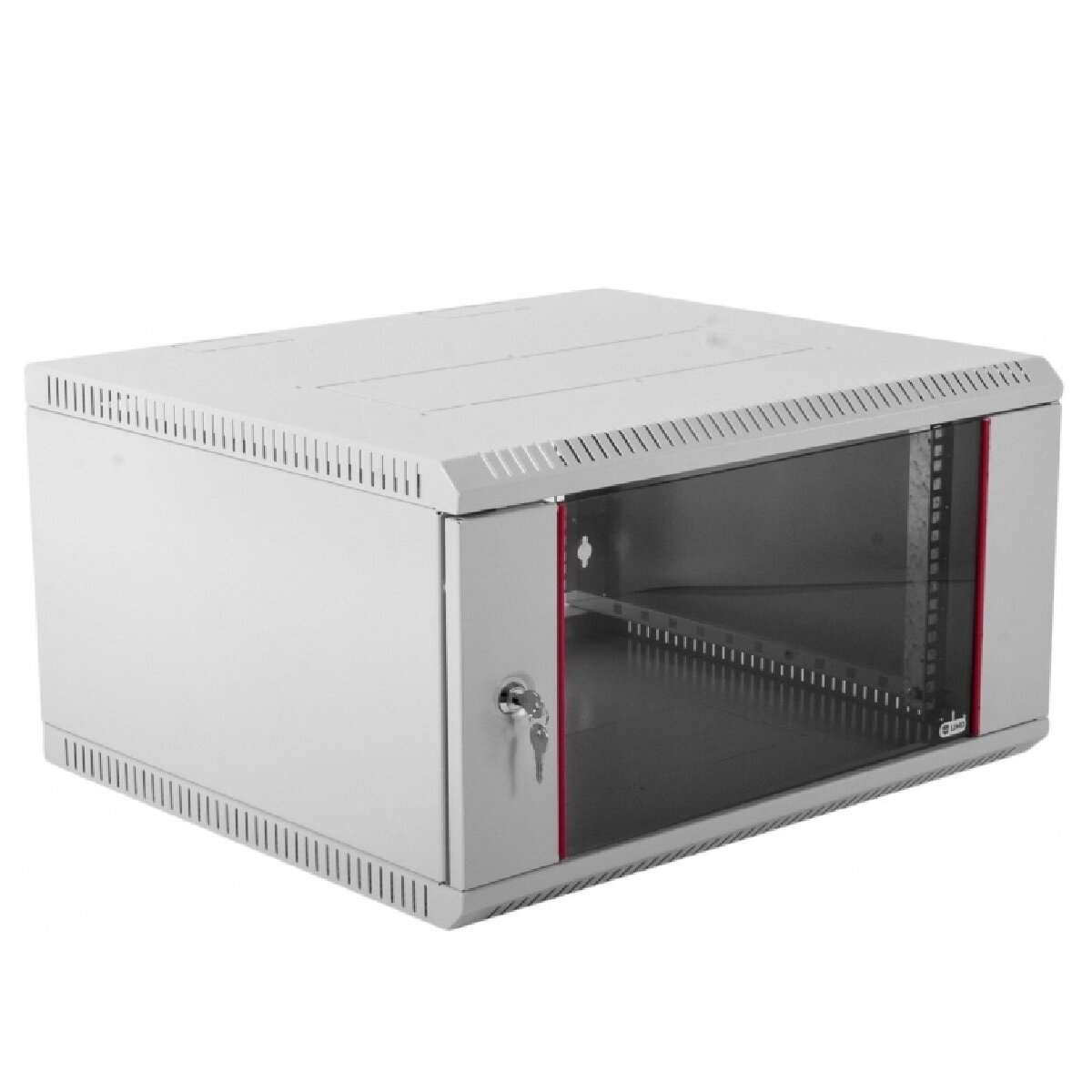 Шкаф коммутационный ЦМО 6U ШРН-Э-6.650 (600x650), настенный, стеклянная дверь, серый