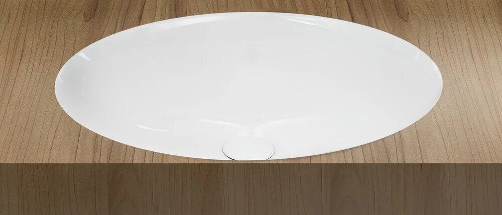 Раковина встраиваемая снизу Weltwasser WW Deilbach 10000003894 6005 51 51 см, без отверстия под смеситель, фаянсовая, раковина для ванной, белая, овальная