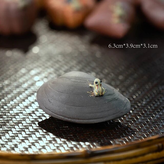 Игрушки для чаепития, креативные фигурки лягушек из фиолетовой глины, раскрашенные аэрозольной краской, тыквы, скульптуры фруктов из фиолетовой глины, чайные сервизы в стиле кунг-фу, украшения и изделия ручной работы для чайной церемонии.