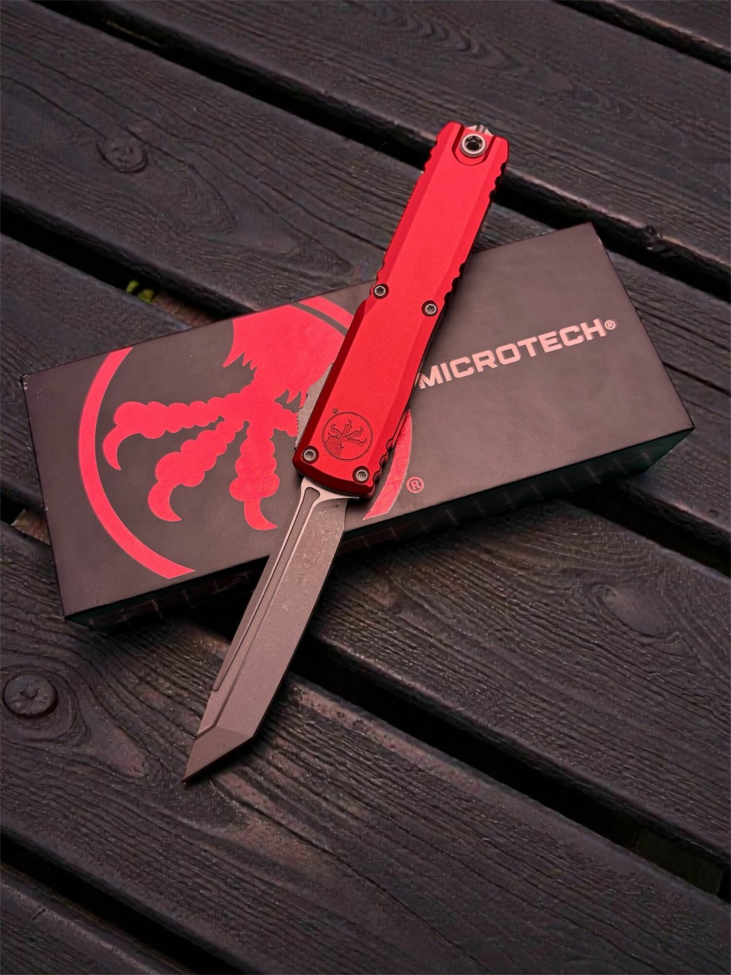 Складной нож Microtech Ultratech T/E Gen IV Red Apocalyptic Standard, 11234-10 APRD
