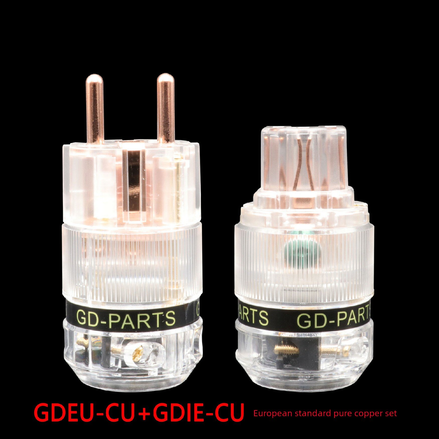 GD-PARTS комплект вилк из чистой меди стандарт ЕС для HiFi аудио усилителя позолоченные родированные