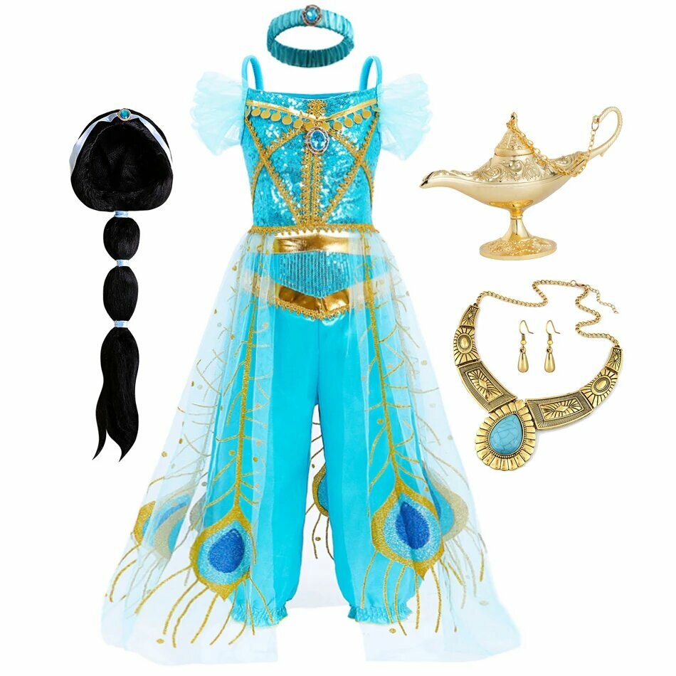 Платье принцессы Жасмин PAMABIBI 7-8T (Tag 140), B Jasmine Dress