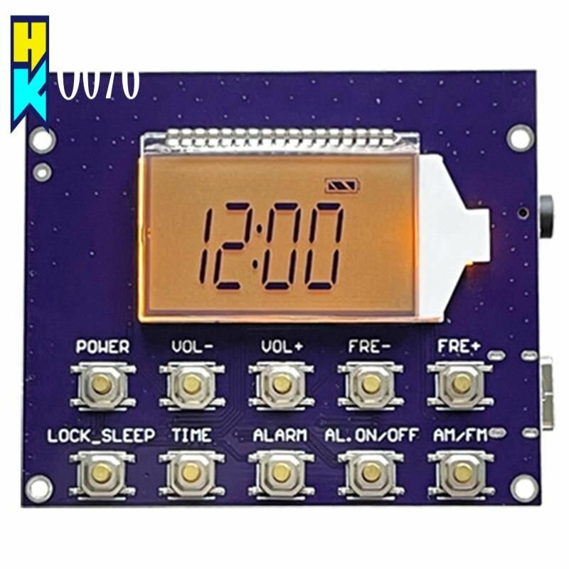 (J Q A C) Полнодиапазонный модуль радиоприемника MW FM SW, цифровые часы, светодиодный дисплей, 87-108 МГц, частотная модуляция, станция, автоматическое хранение