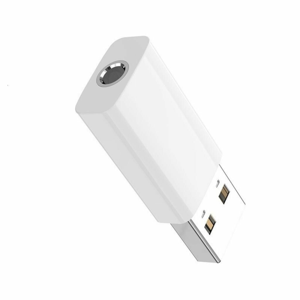 USB A и USB Type-C на 3.5 мм TRRS переходник, Белый - USB-порт