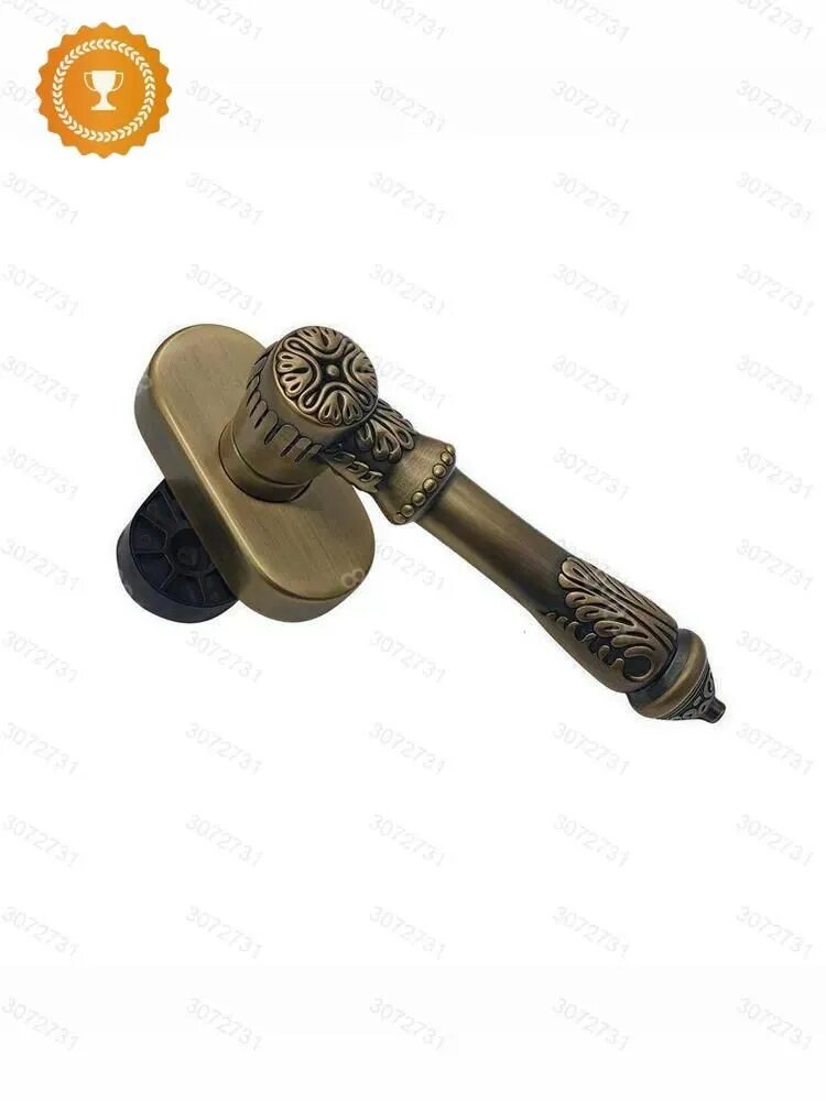 GM Винтажная латунная трехмерная рельефная дверная и оконная ручка, 43 мм, поворотная