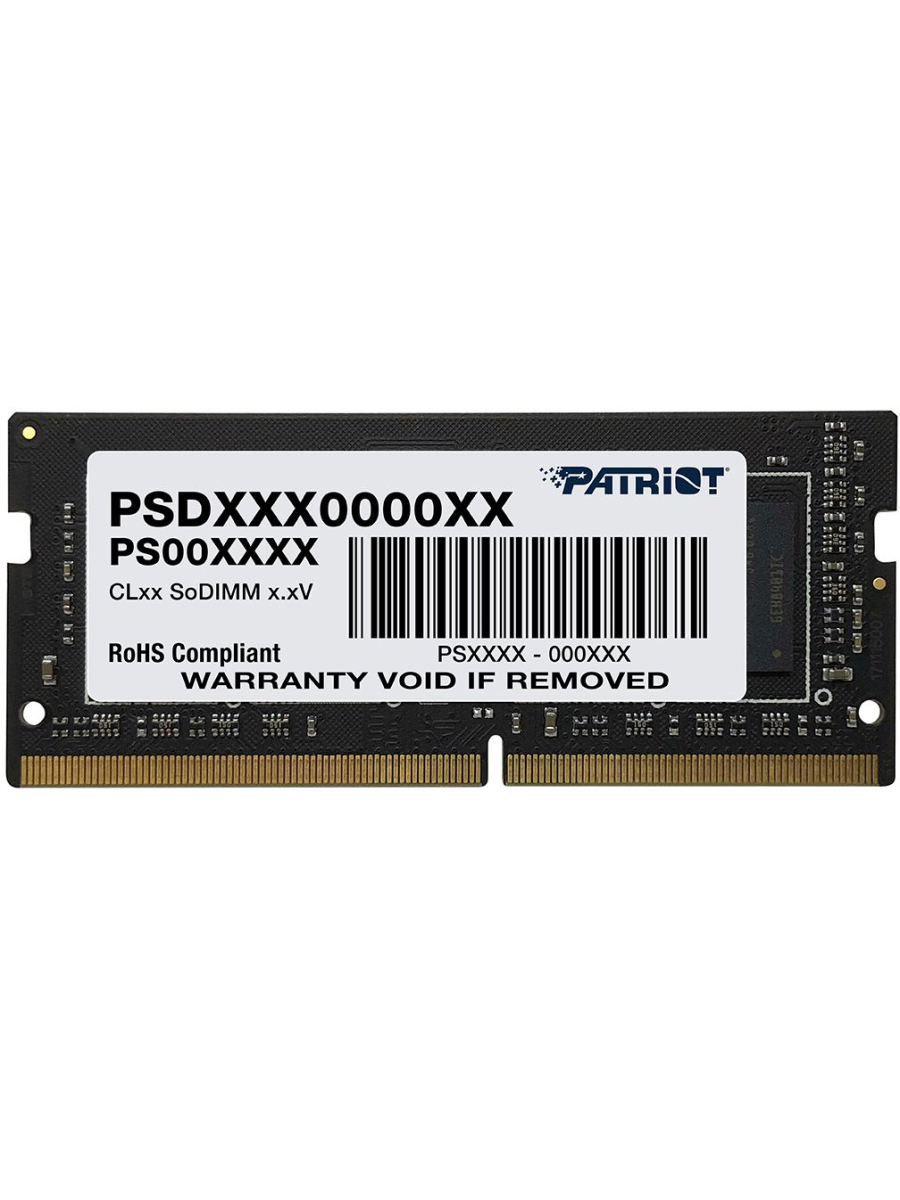 Память DDR4 16GB 3200MHz Patriot PSD416G320081S Signature RTL PC4-25600 CL22 SO-DIMM 260-pin 1.2В single rank RTL