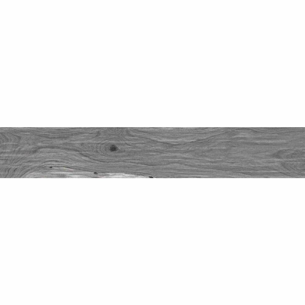 Керамогранит Eurotile IND Oiled Black под дерево матовый рельефный 20х120 см для пола и стен