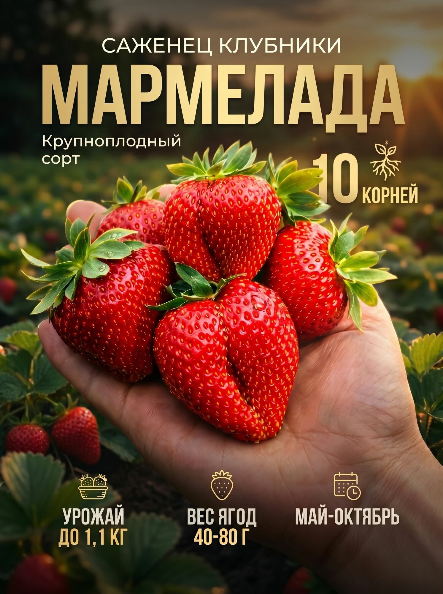 Саженцы клубники мармелада 10-шт