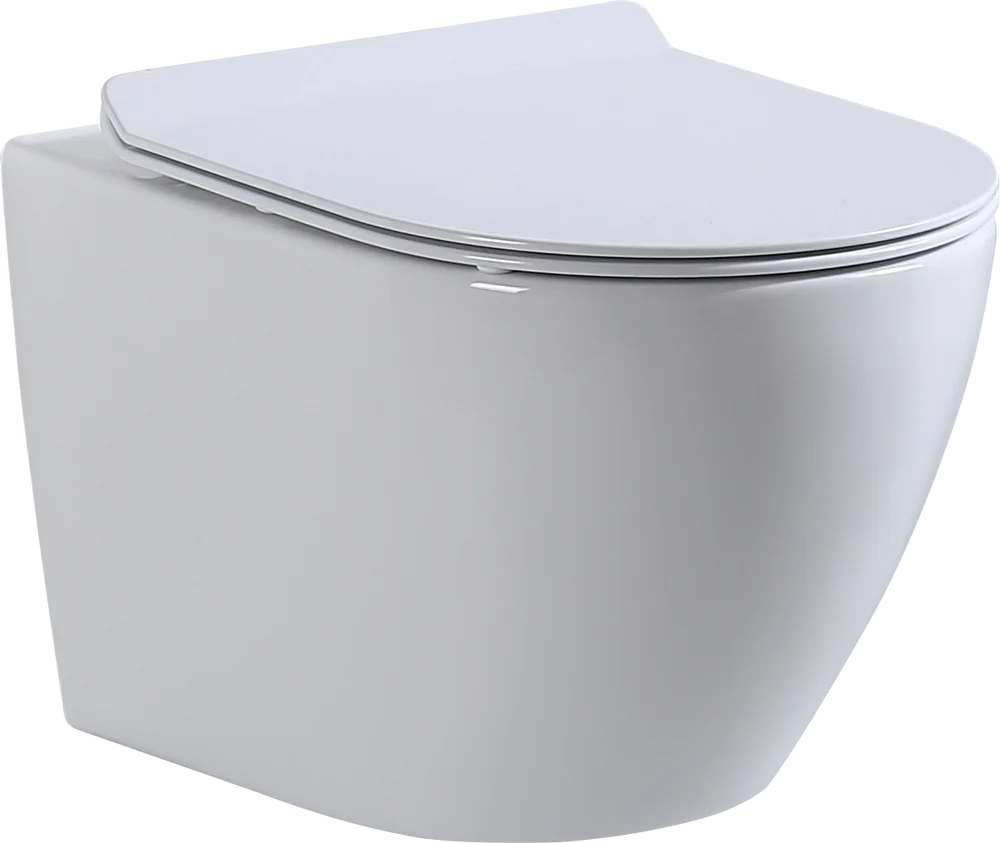 Унитаз приставной beWash Minimal BKWHR003480 безободковый, с микролифтом, белый глянец
