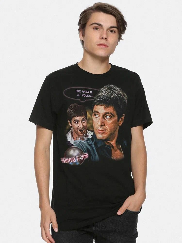 Футболка Dream Shirts Лицо со шрамом / Scarface / Мужская черная 2XL
