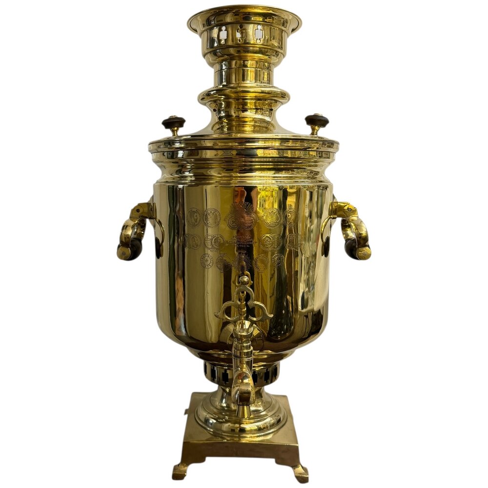 Самовар жаровой "Банка" 1900-1908 гг, 9 л, Фабрика Тейле Б. Г, Российская Империя