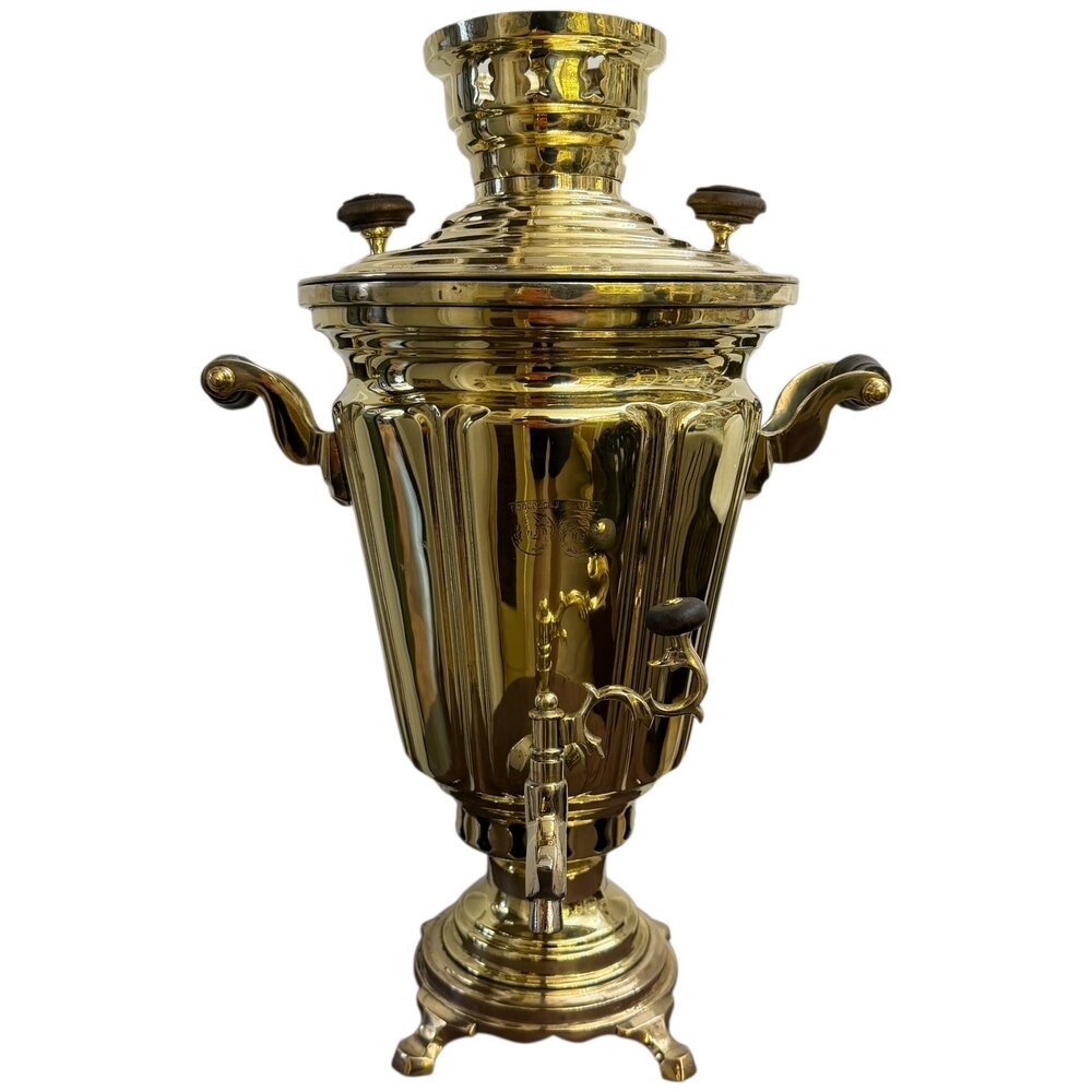 Самовар жаровой "Рюмка" 1900-1917 гг, 4 л, По особому заказу, 2 медали, Российская Империя