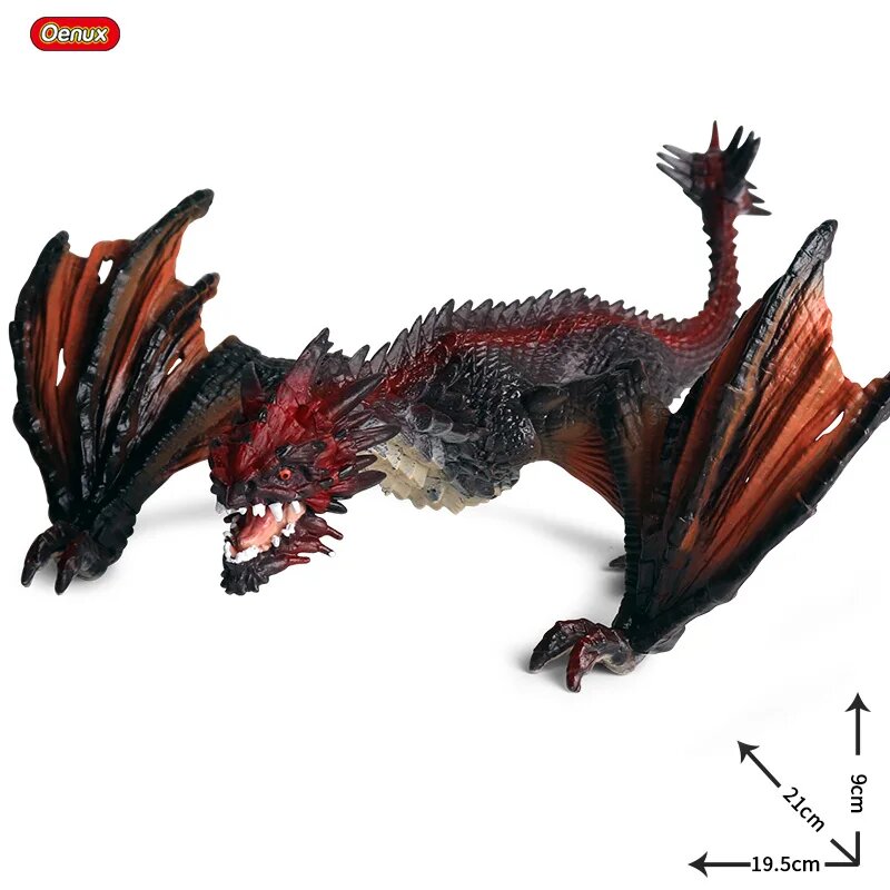 Oenux фигурка дракона, красный, magic dragon model