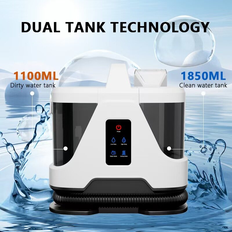 Glamixie Моющий пылесос Паровой моющий пылесос 7 в 1 для химчистки мебели и ковров VC121, черный