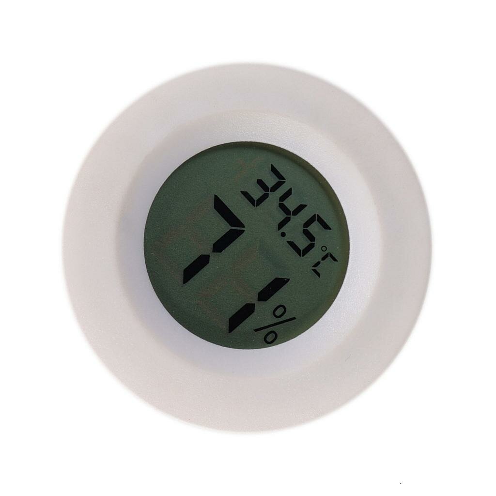 Круглый ЖК-термометр-гигрометр -50~+70°C, Белый