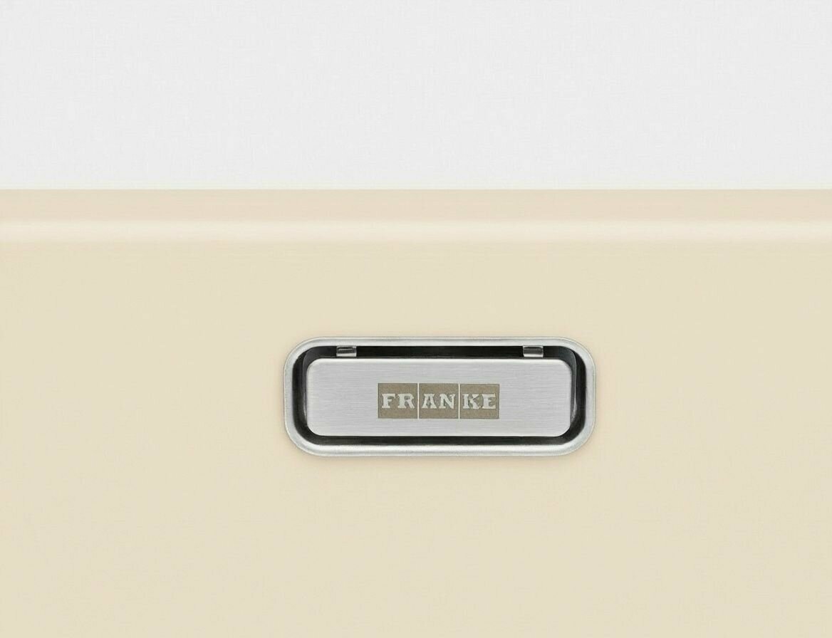 Franke SID 110-50 кухонная мойка, 52,5х44 см, размер шкафа 60 см, цвет сахара, монтаж под столешницу, в комплекте стоп-вентиль, скрытый перелив, крепления для монтажа — фото 1