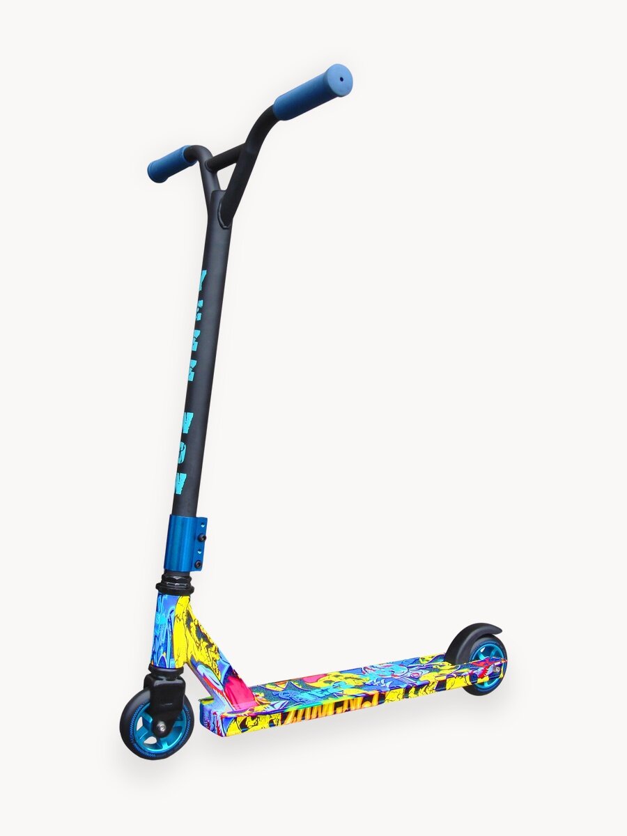 Самокат Yezz Трюковой самокат Yezz WOW MS-171 Graffity аква