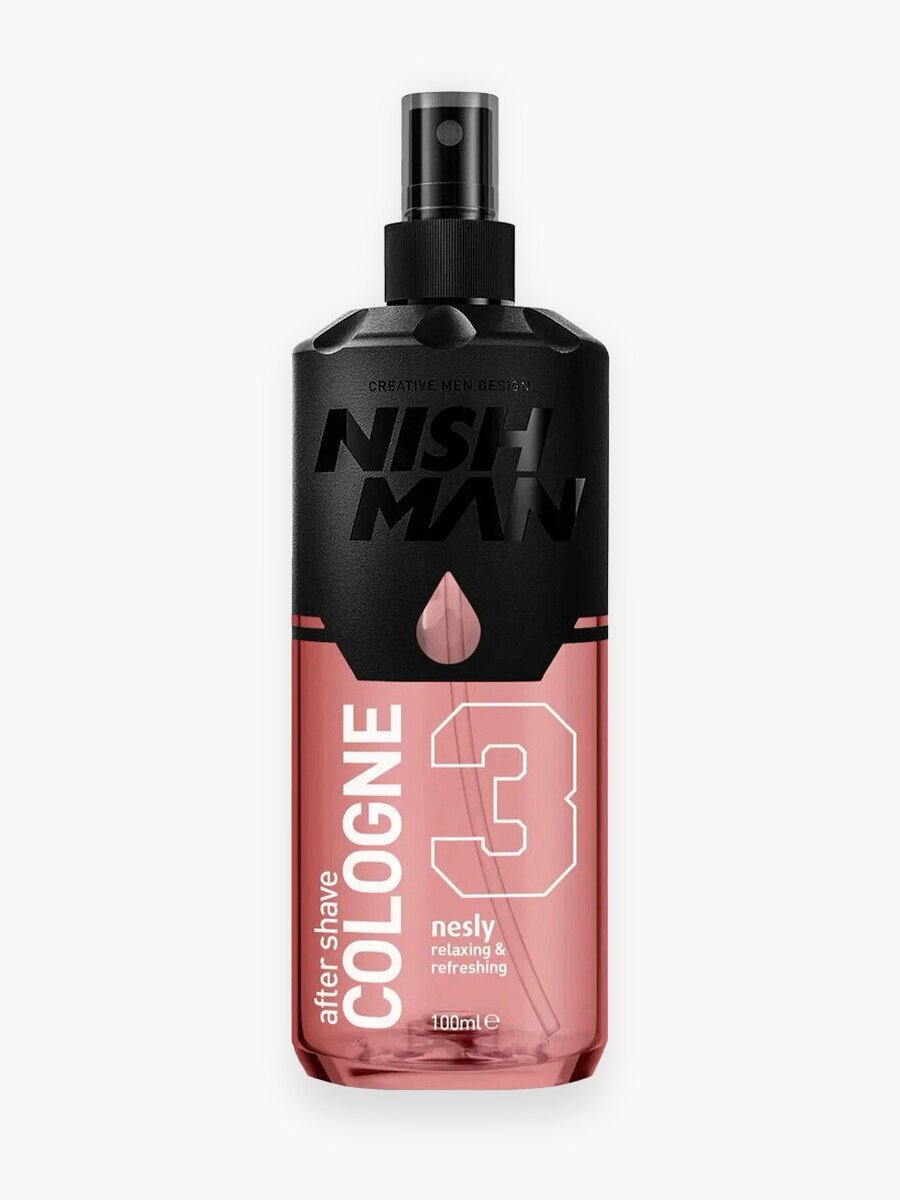 Одеколон NISHMAN 3 NESLY, антибактериальный, после бритья, 100мл