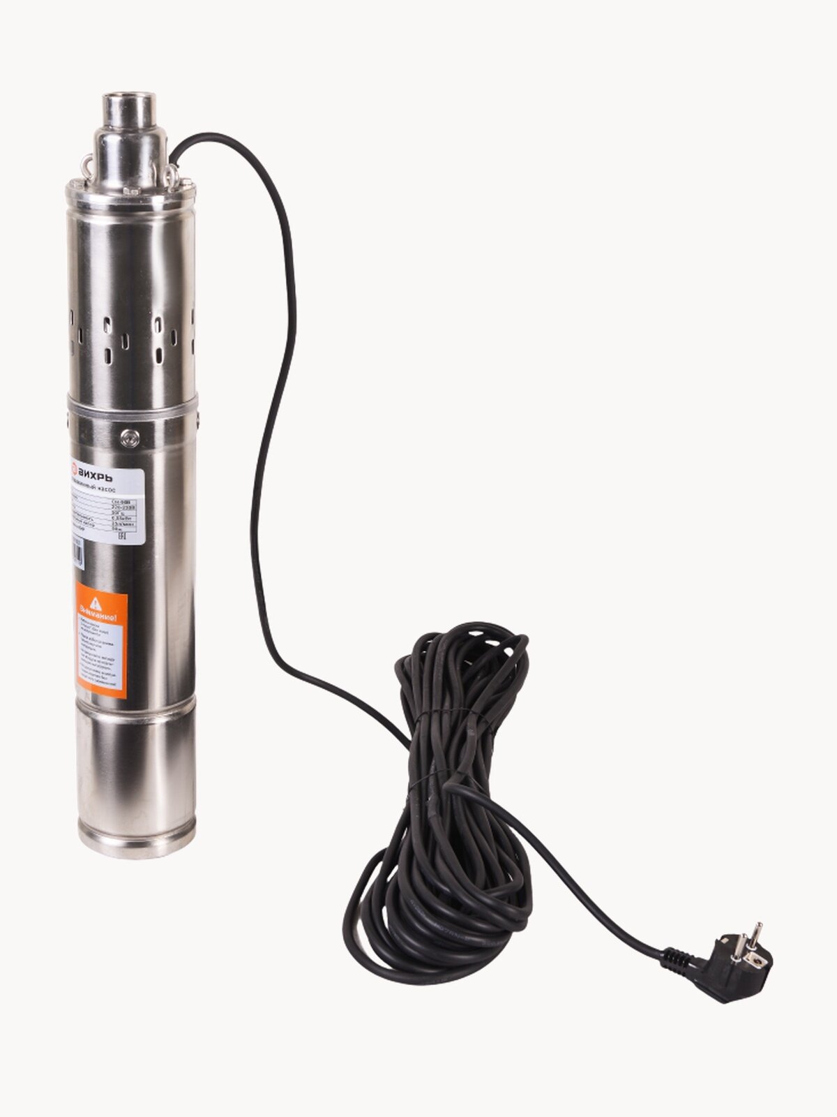 Скважинный насос Вихрь СН-25/9, для чистой воды, встроенный клапан, 550Вт