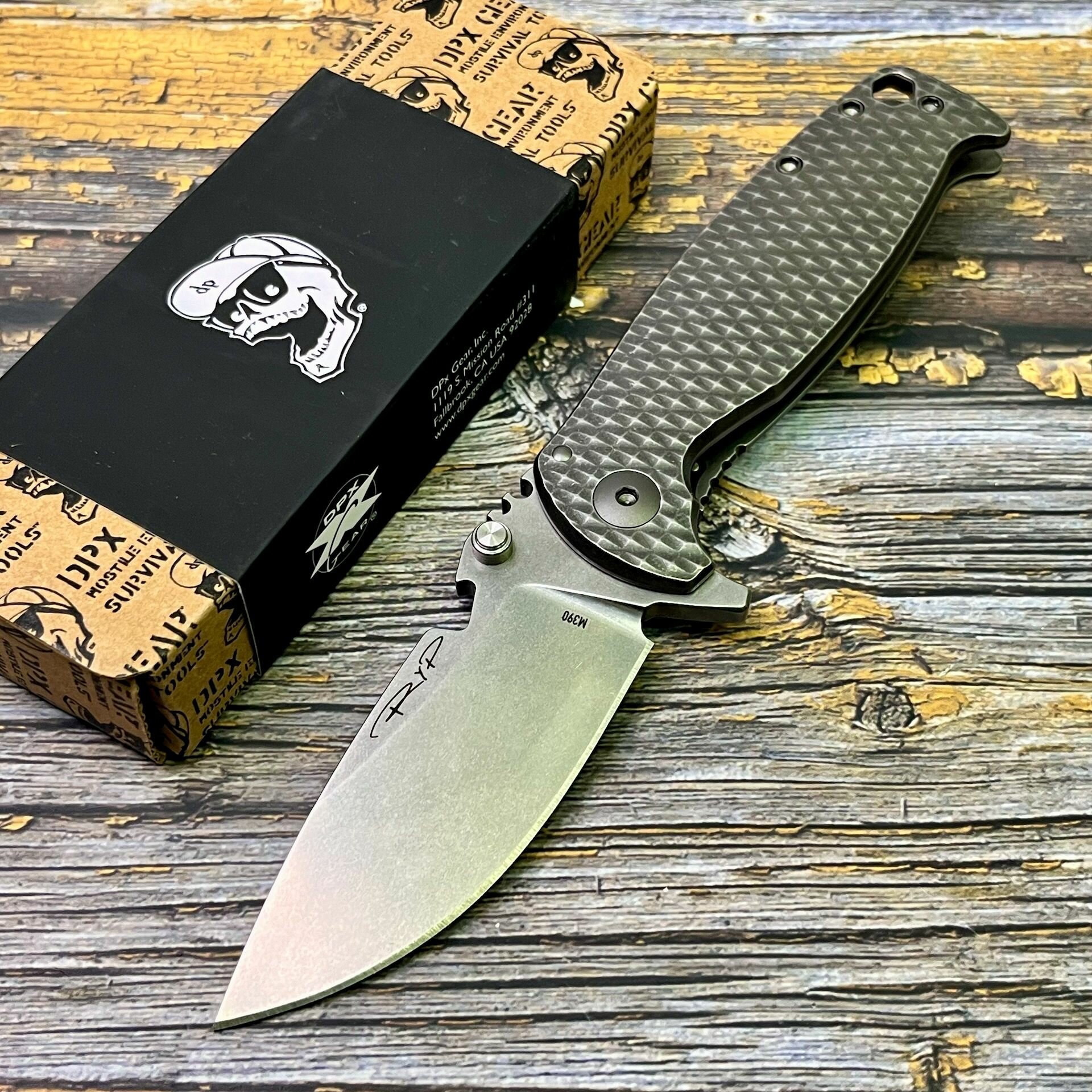 Нож складной DPx Gear DPXHSFO19 HEST, M390 Blade, Gary Titanium Handle