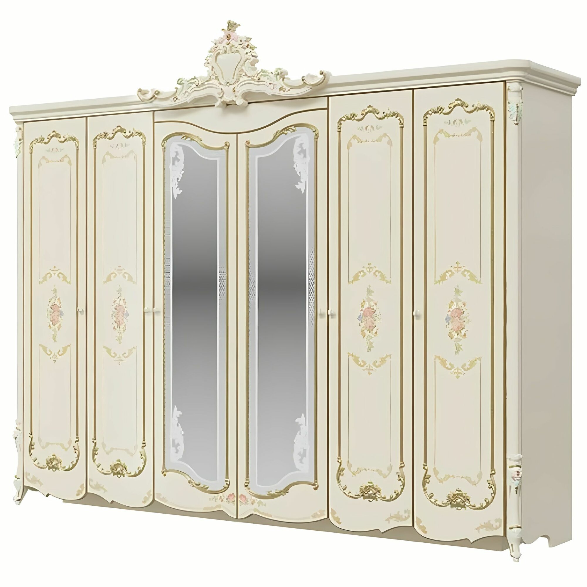 Шкаф Нова "Шейх", с полками, классический стиль, 291 см x 67 см x 245 см