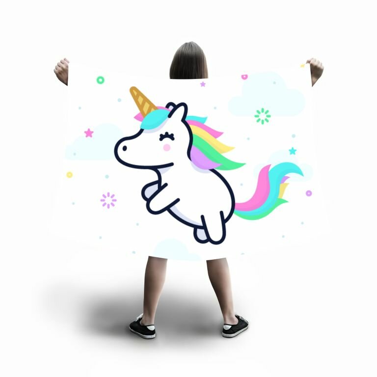 Флаг большой Единорог №11