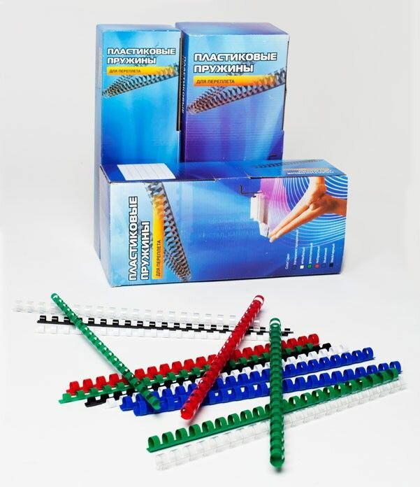 Набор пружин для переплета Office Kit пластиковые, диаметр 45 мм, 341-410 листов, формат A4, белые, 50 шт (BP2121)