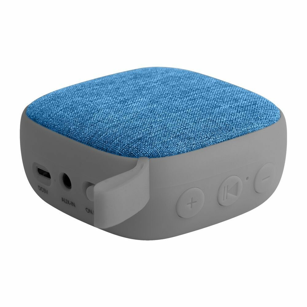 Беспроводная колонка Chubby серая с голубым