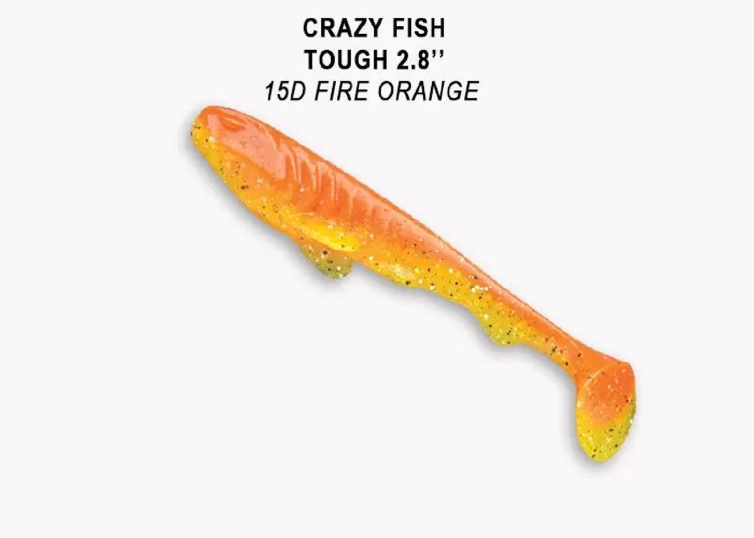 Силиконовая приманка мягкая съедобная Crazy Fish Tough 2.8" 70 мм 59-70-15d-6 5 шт.