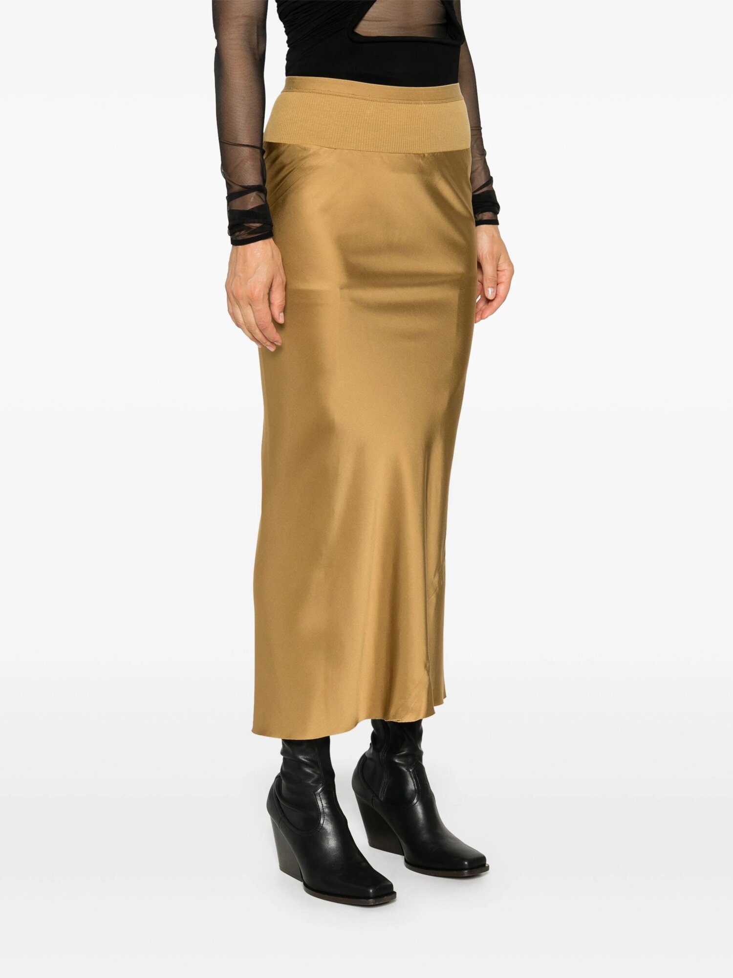 Юбка Rick Owens Calf Bias, размер 44, yellow — фото 1