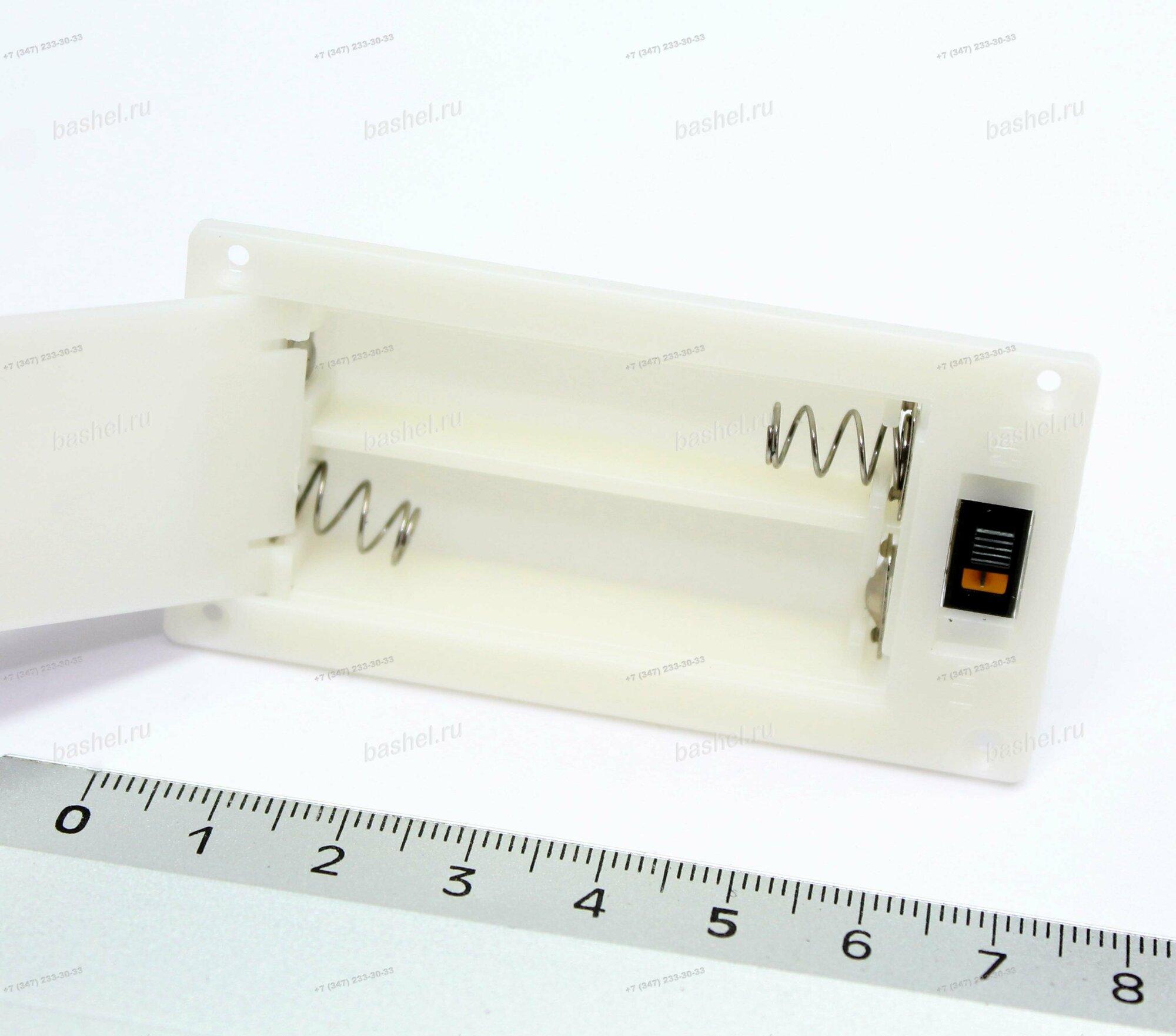 AAA*2 switch 70*35*14mm, Отсек для батареек, встраиваемый, с выключателем