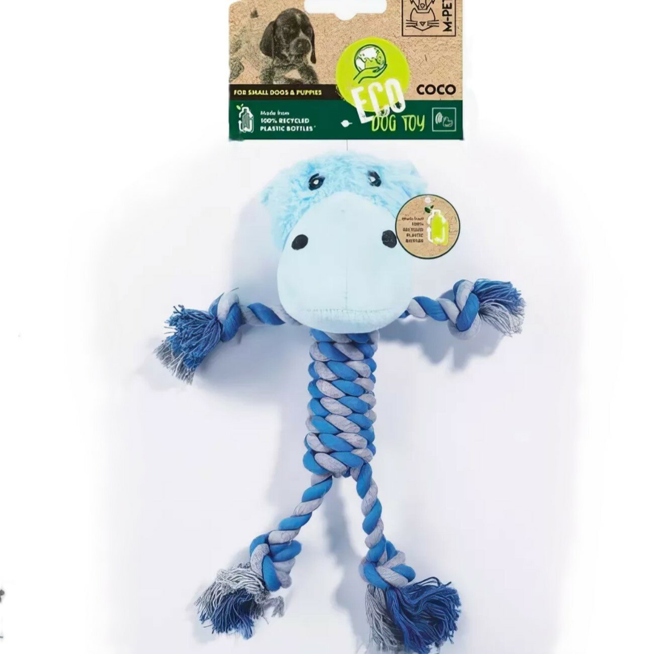 M-PETS Игрушка мягкая для собак Бегемотик Коко 33 см