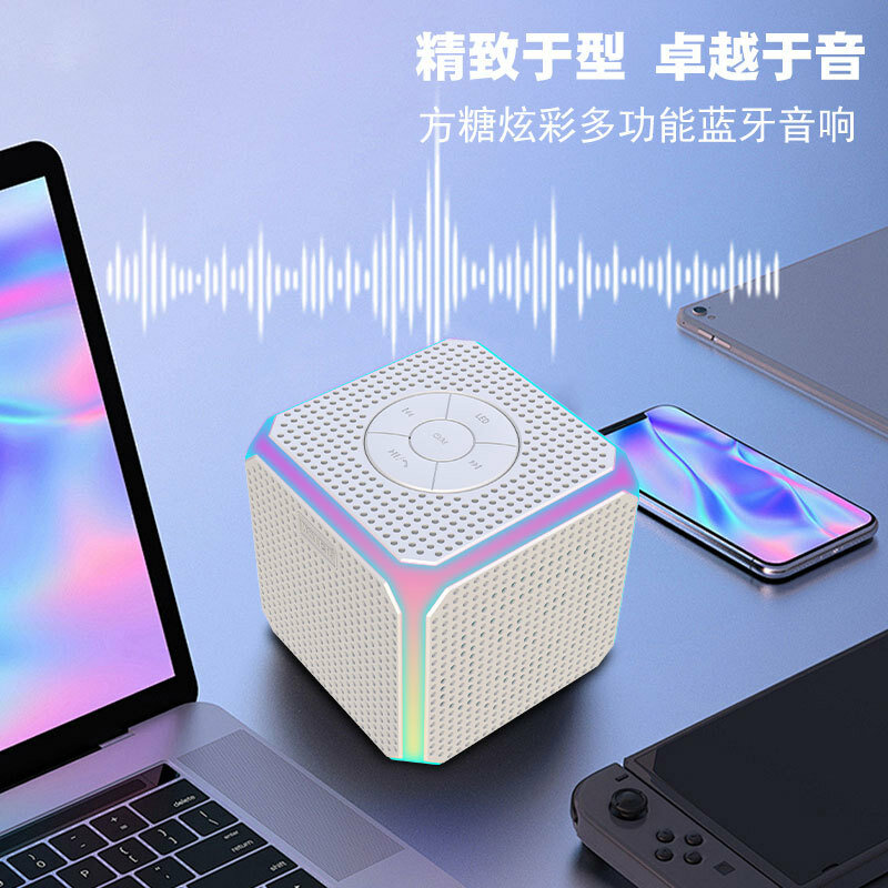 Bluetooth-динамик Wster "Cube", 100Гц-20КГЦ, встроенный аккумулятор, IPX4, белый — фото 1