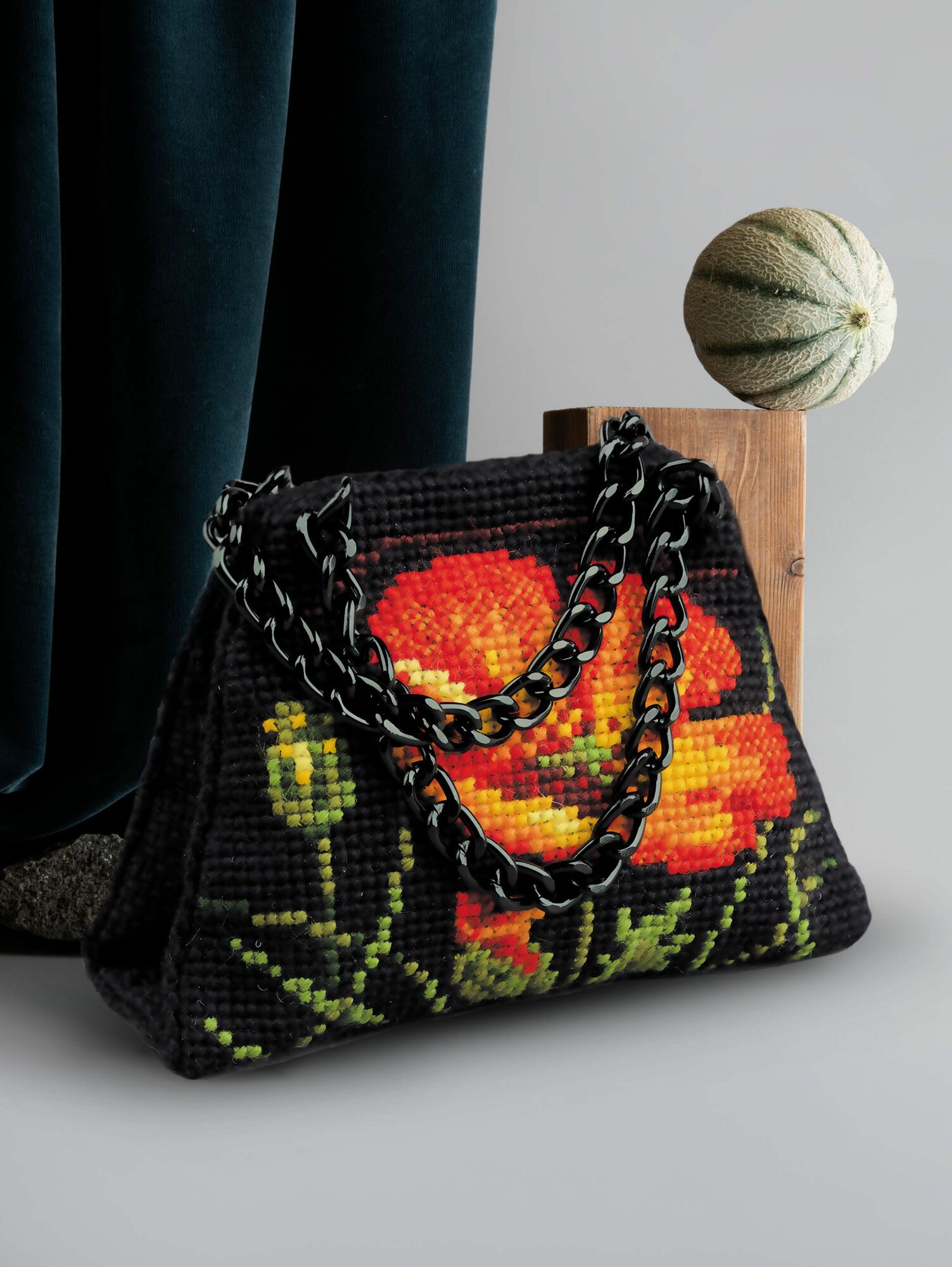 Набор для вышивания крестом Риолис, вышивка крестиком игольница-сумочка "Маки", 11*9см, 2231АС