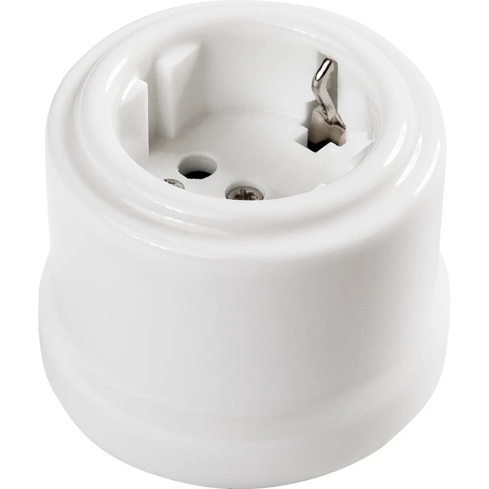 Розетка BIRONI Лизетта Белый с заземлением B1-101-01